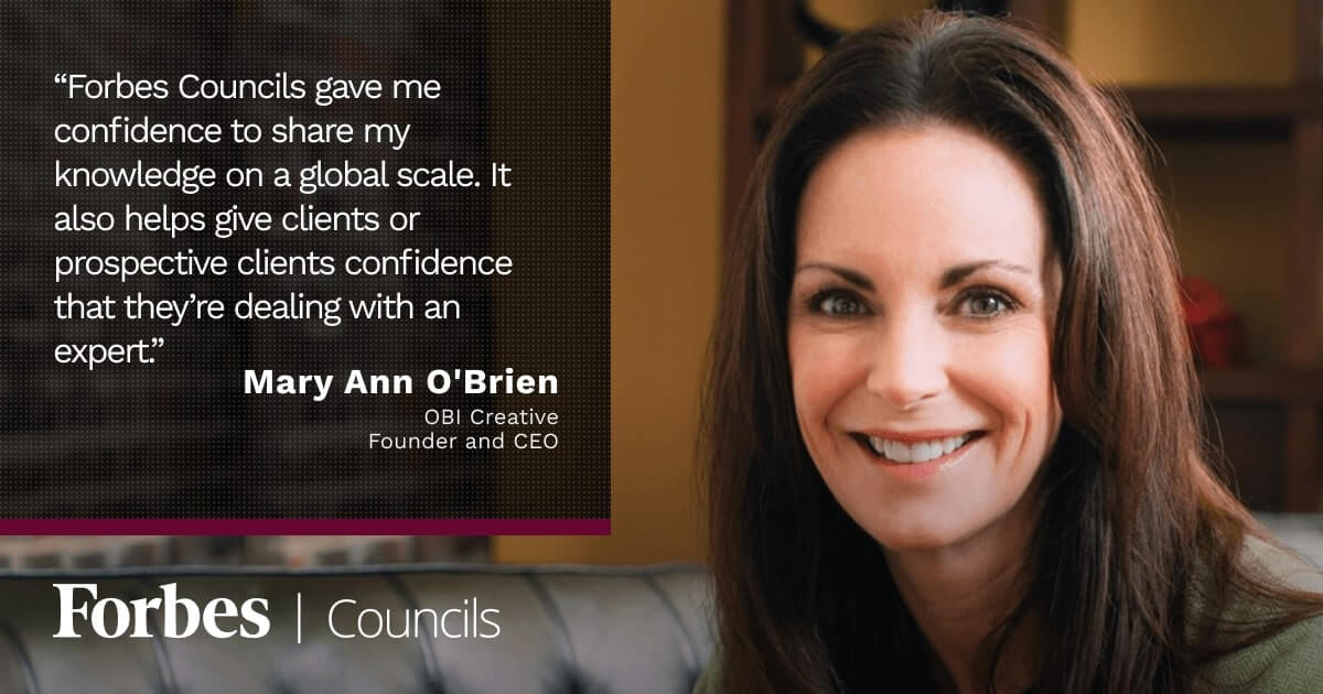 Publishing Confidence for Mary Ann O'Brien: Forbes Agency Council
